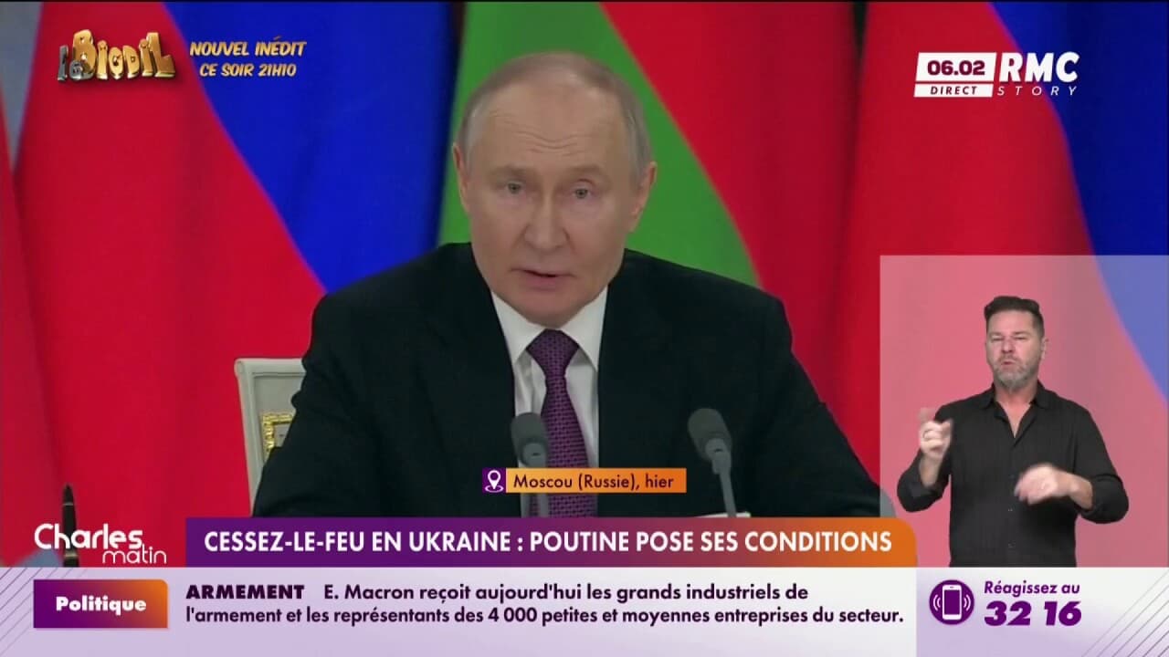 Cessez-le-feu en Ukraine: Vladimir Poutine veut des garanties
