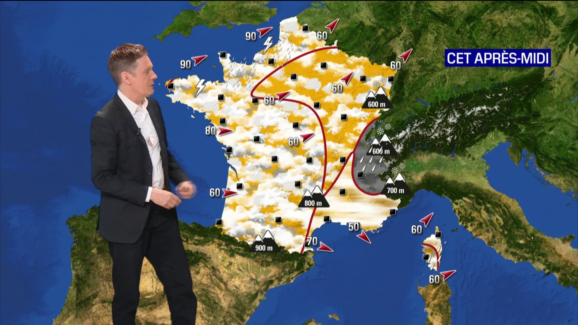 Météo: un dimanche marqué par le retour de la neige en montagne