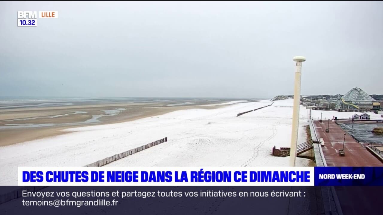 Hauts-de-France: de la neige au Touquet et à Villeneuve d'Ascq