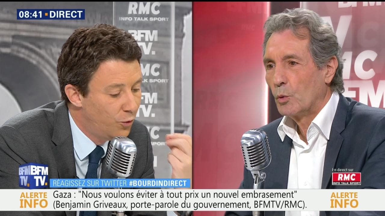 Benjamin Griveaux face à Jean-Jacques Bourdin en direct