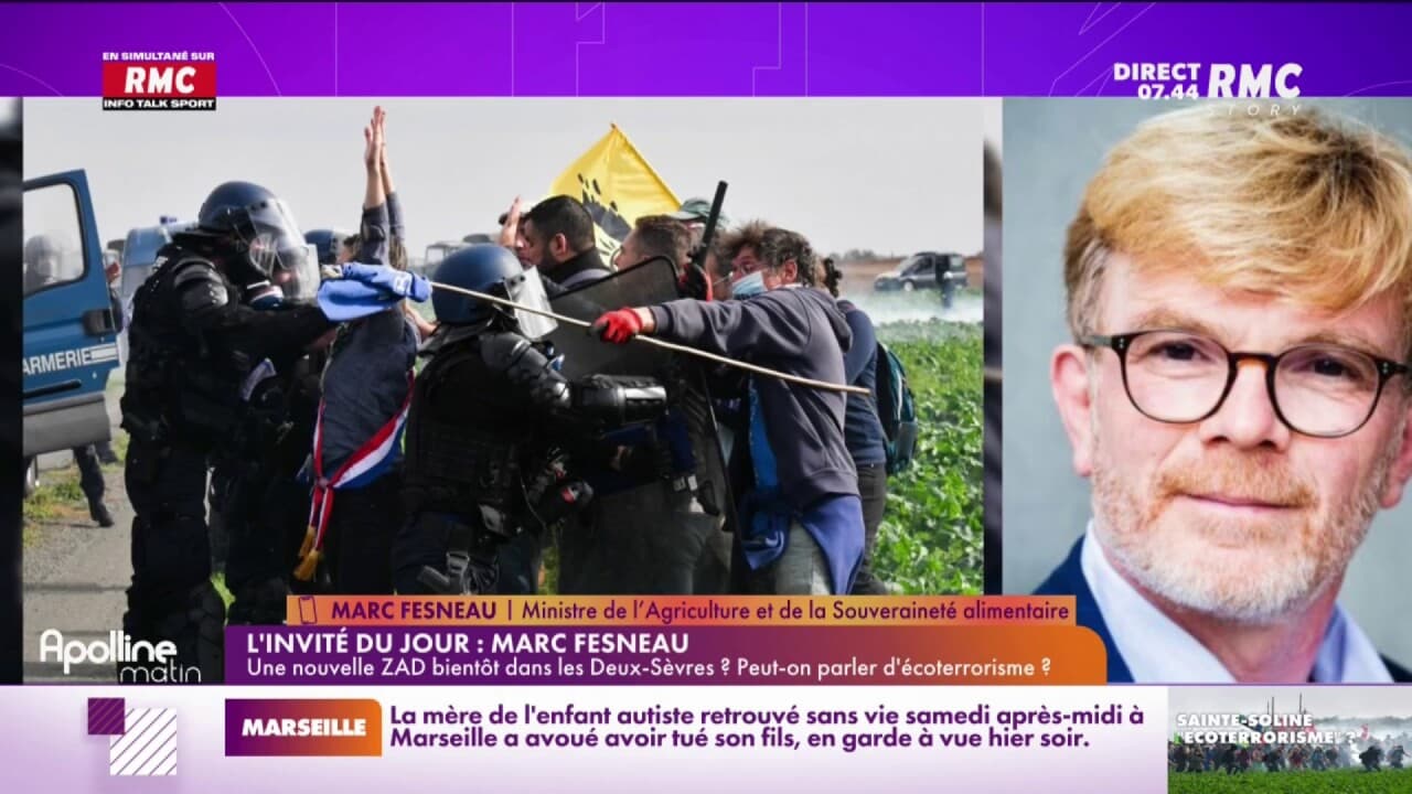 Marc Fesneau, ministre de l'Agriculture : L'écoterrorisme "est une ...