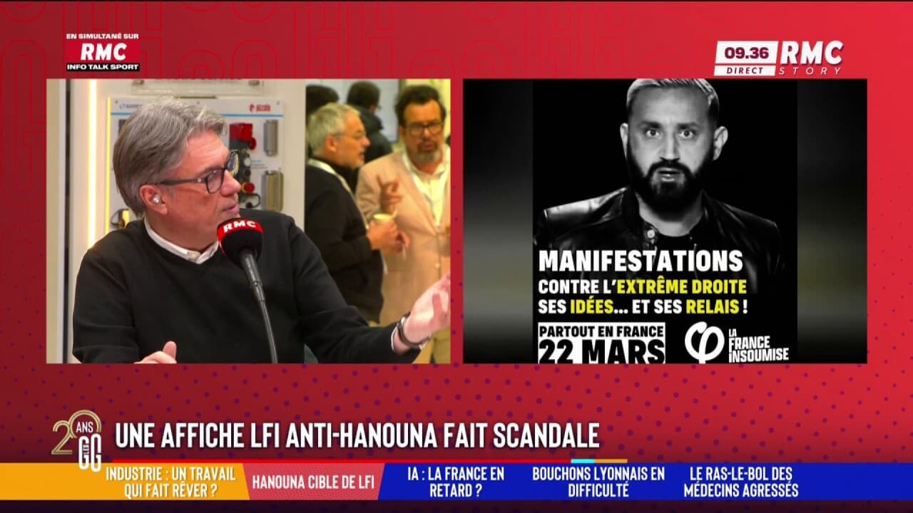 Une affiche LFI anti-Hanouna fait scandale