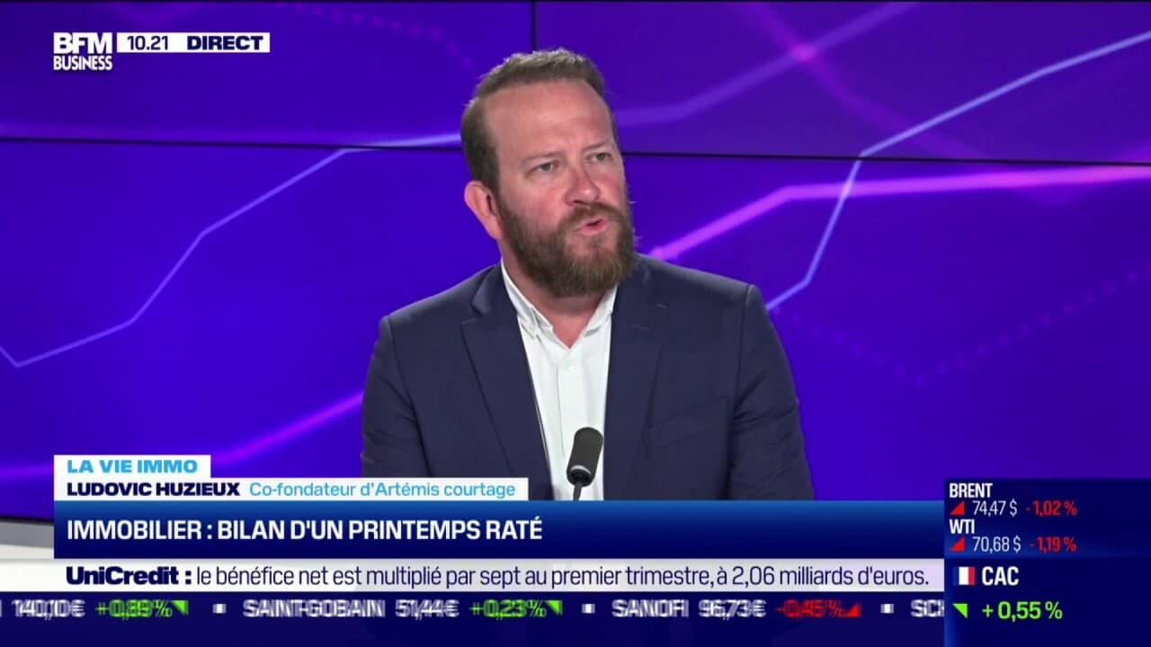 Le marché immobilier est toujours bloqué: ce courtier (Ludovic Huzieux) fait le bilan d'un ...