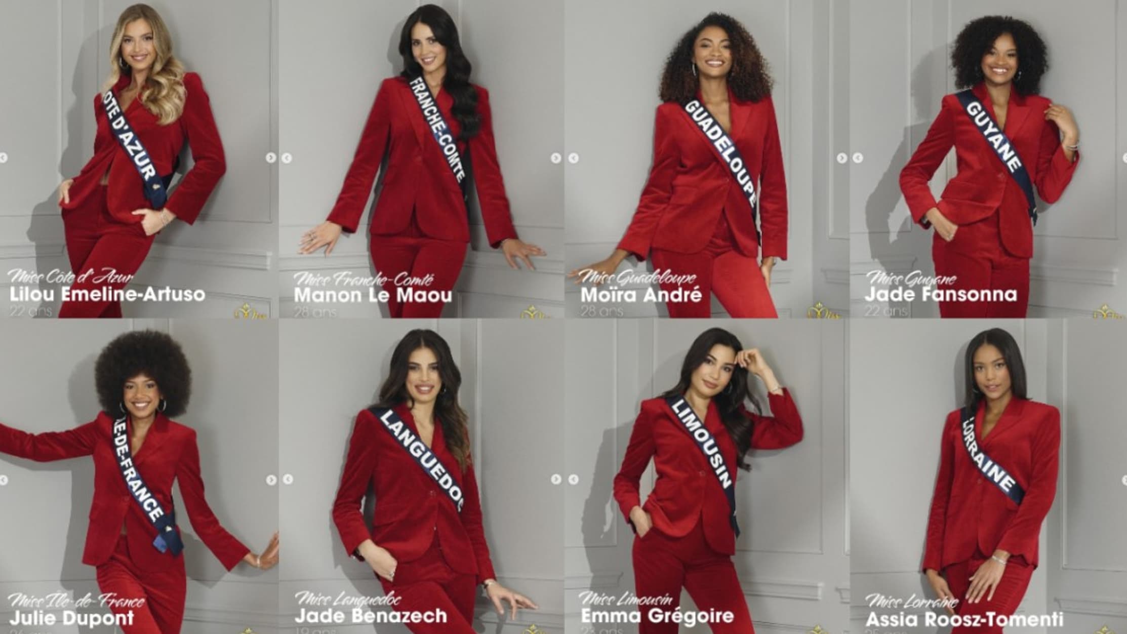 Les portraits officiels des candidates Miss France dévoilés Les portraits officiels des candidates Miss France dévoilés