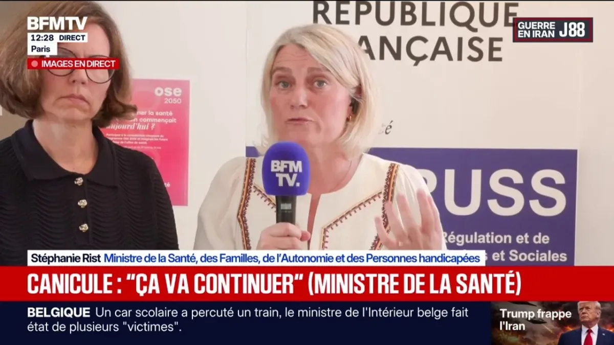 Stéphanie Rist, ministre de la Santé: "Avec une chaleur telle qu'elle ...