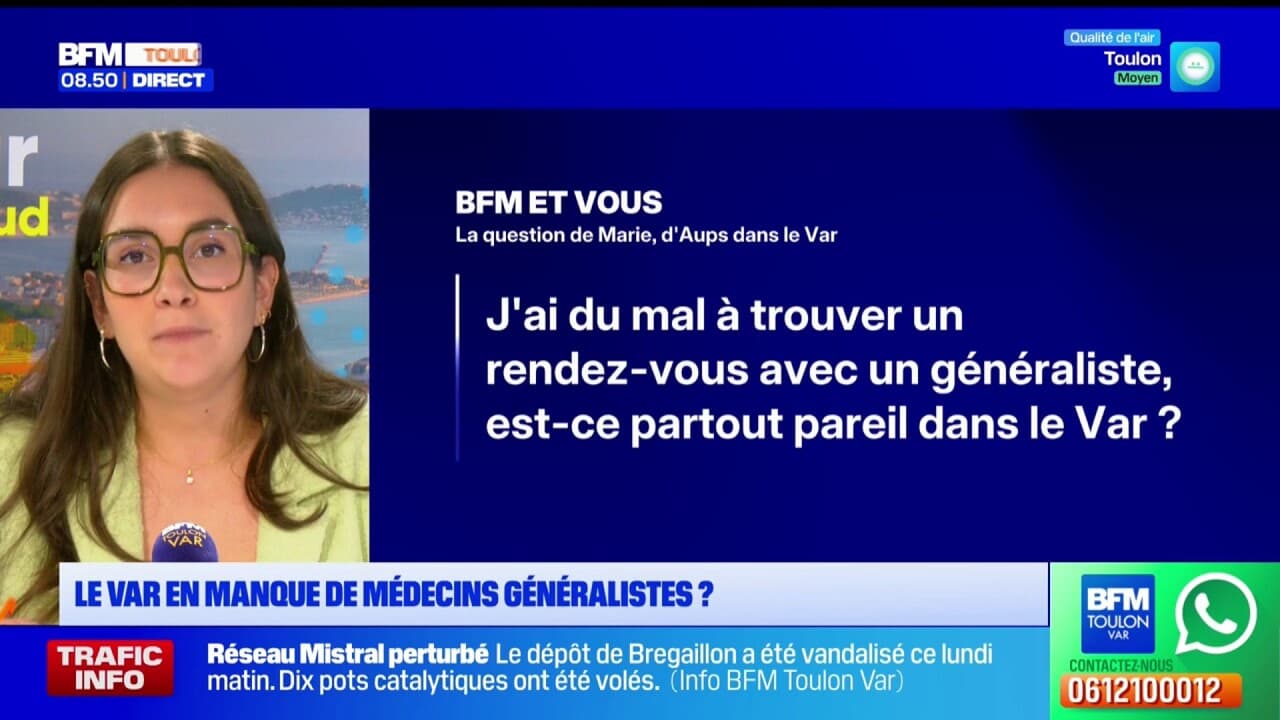 Ce matin, dans BFM et Vous, on parle des déserts médicaux dans le Var