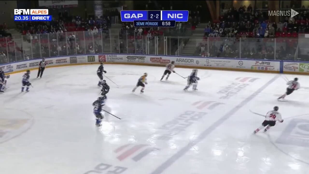 Ligue Magnus: les Rapaces de Gap l'emportent face aux Aigles de Nice