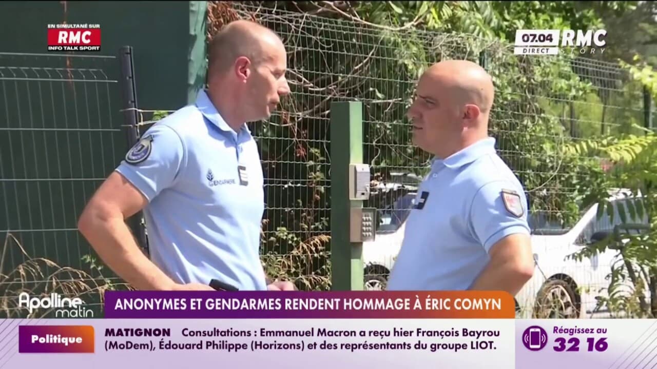 Anonymes et gendarmes rendent hommage à Éric Comyn
