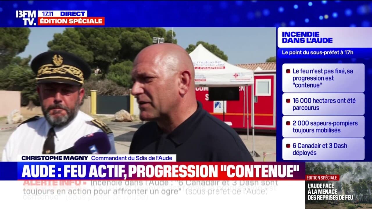 Incendie dans l'Aude: "On verra ce soir, si on aura un feu fixé ...