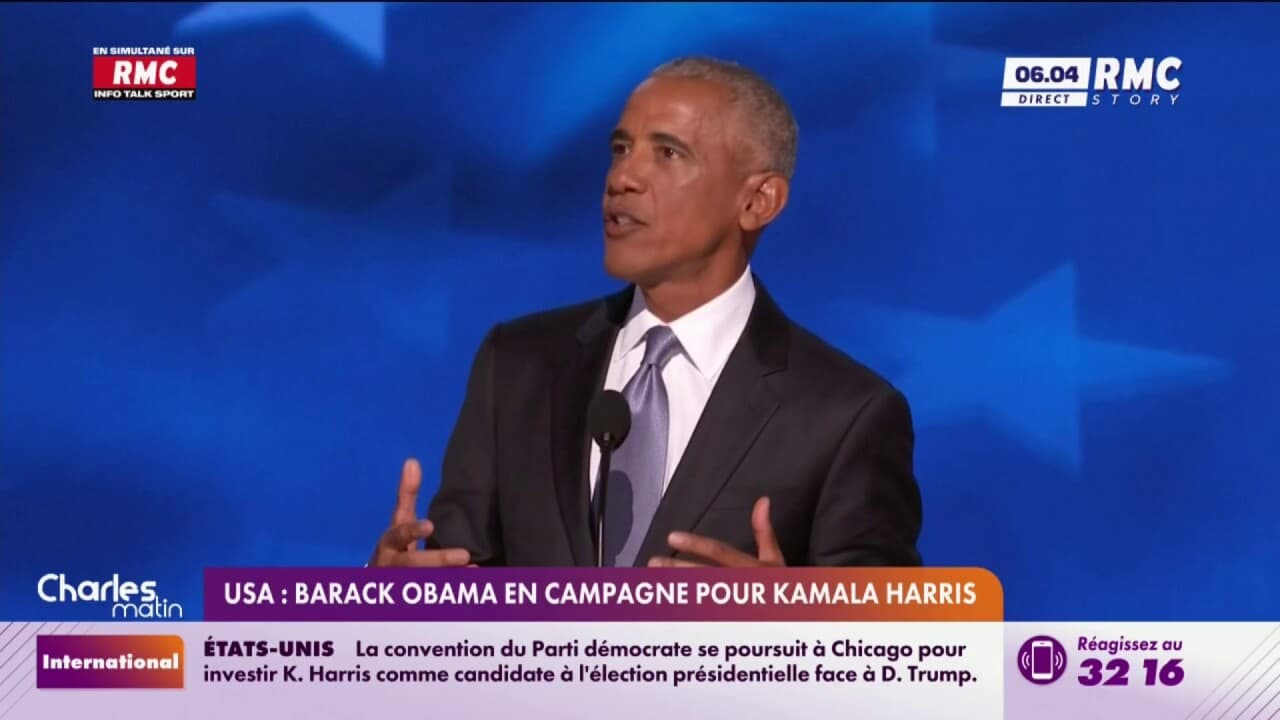 USA : Barack Obama en campagne pour Kamala Harris