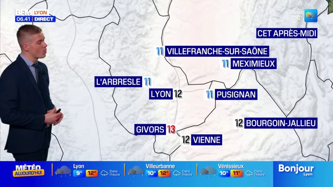 Météo Rhône: de la pluie ce mardi, jusqu'à 12°C à Lyon