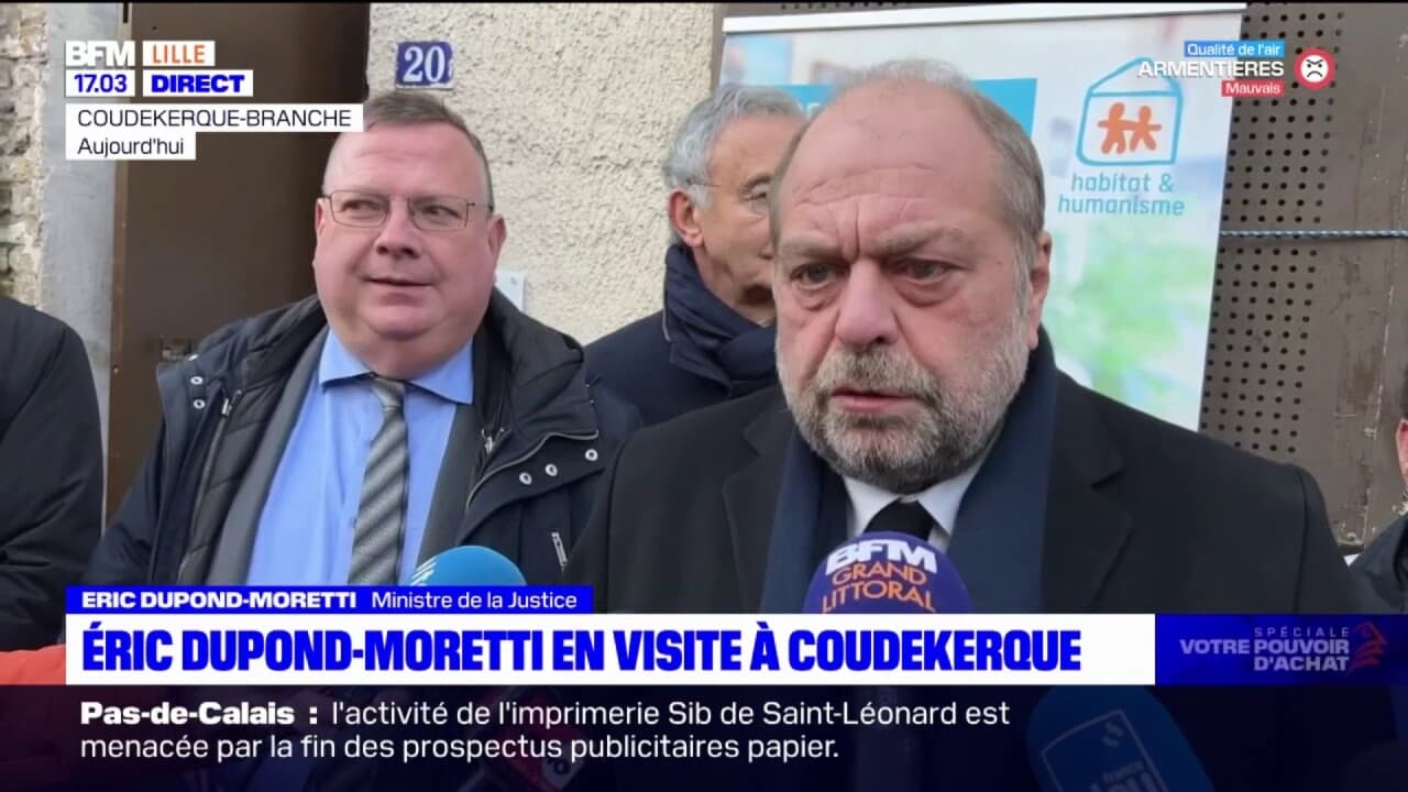 Nord Le Ministre De La Justice Eric Dupond Moretti En Visite à