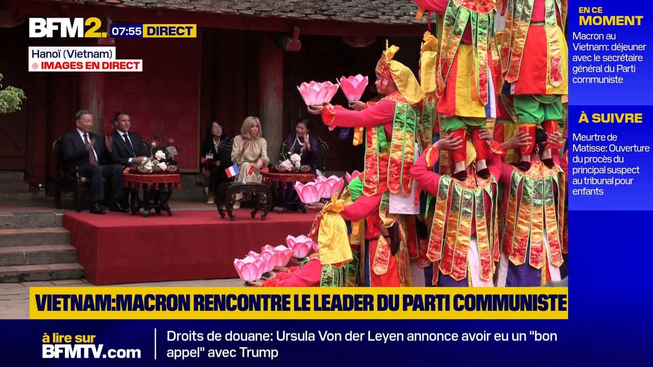 Vietnam: Emmanuel Macron rencontre le leader du Parti communiste