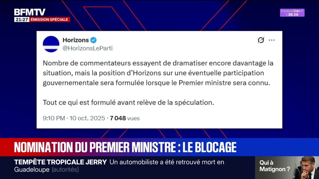 Nomination du Premier ministre: la position du parti Horizons sur "une ...