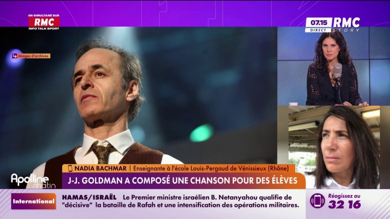 Nadia Bachmar, enseignante, raconte comment Jean-Jacques Goldman a ...