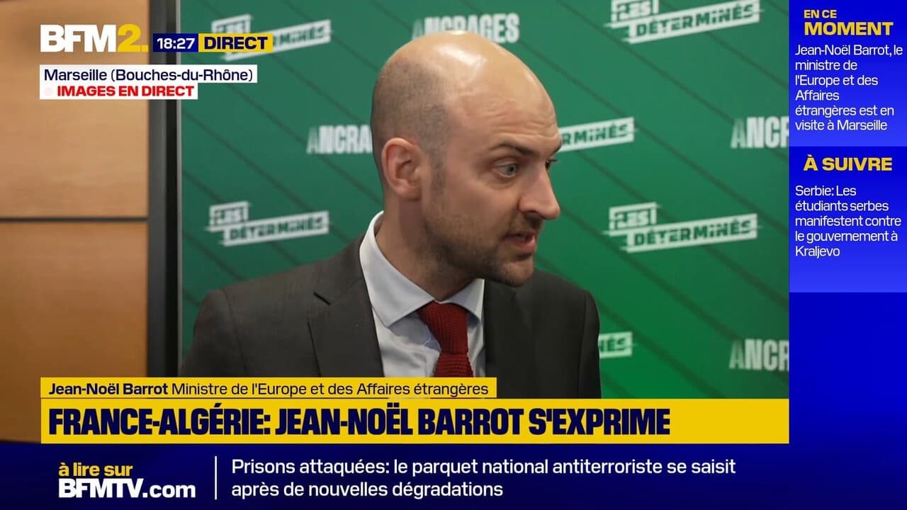 Boualem Sansal: Jean-Noël Barrot demande "un geste d'humanité"