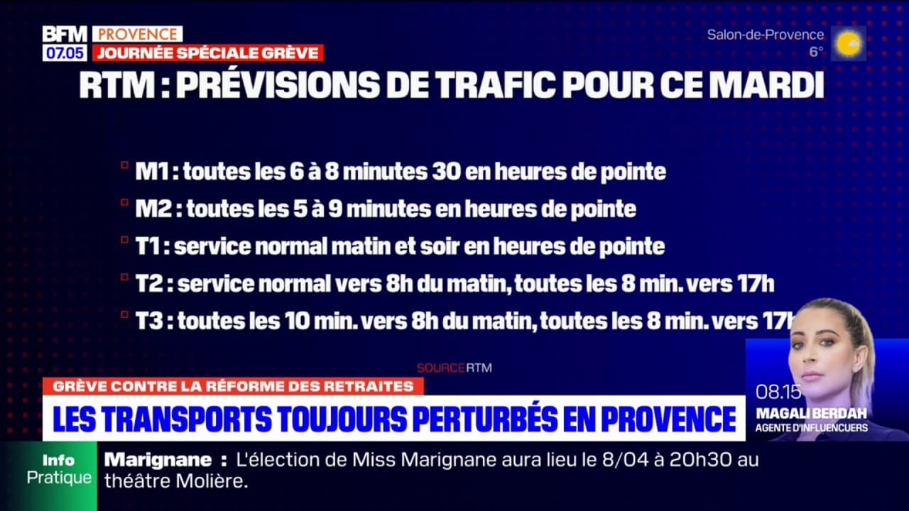 Grève du 28 mars: les transports perturbés à Marseille et dans la région