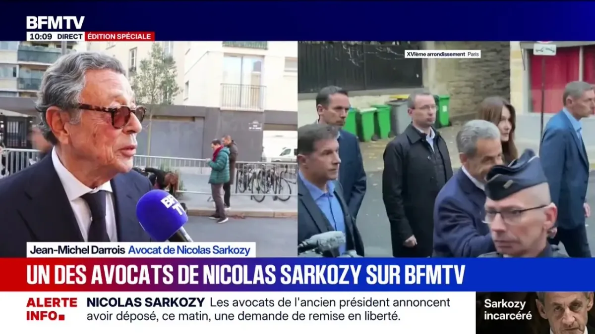 Incarcération de Nicolas Sarkozy: ses avocats ont l'espoir de voir l ...