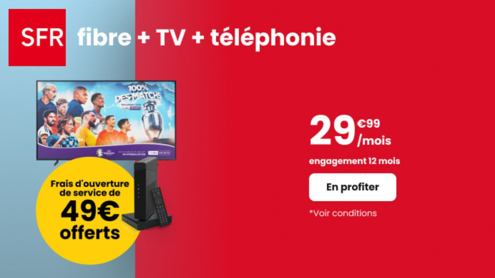 49 euros offerts sur votre 1ère facture Box internet fibre SFR ça vous ...