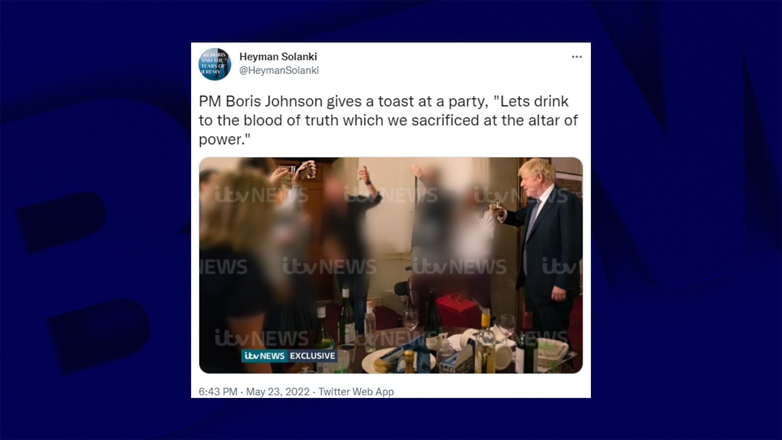 "Partygate": des photos de Boris Johnson un verre à la main le mettent ...