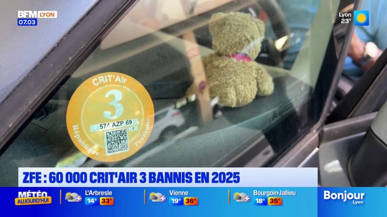 Lyon: 60.000 crit'air 3 bannis en 2025 dans la zone à faible émission