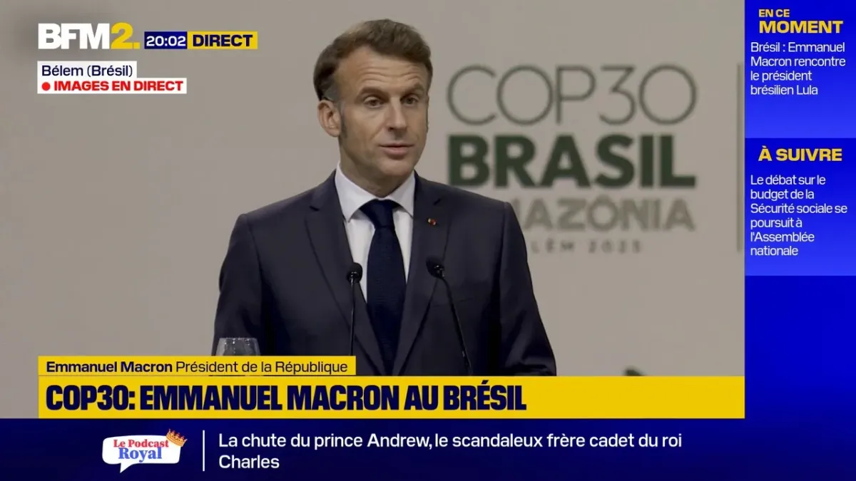 COP30: à Belém, Emmanuel Macron appelle à choisir "la science face à l ...