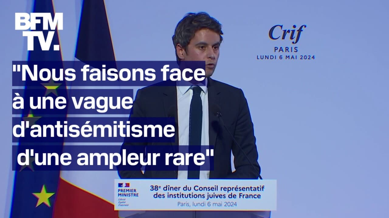 Le discours de Gabriel Attal au dîner du Conseil représentatif des ...