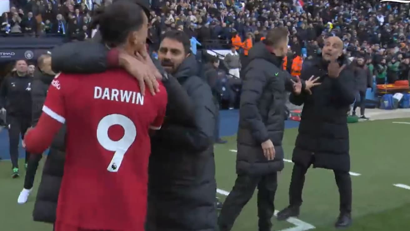 Manchester City-Liverpool: l'échange très tendu entre Pep Guardiola et Darwin Nunez