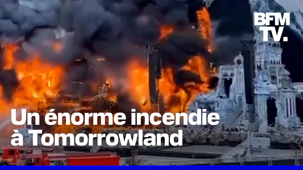 Belgique: les images impressionnantes d'un incendie sur la scène du ...