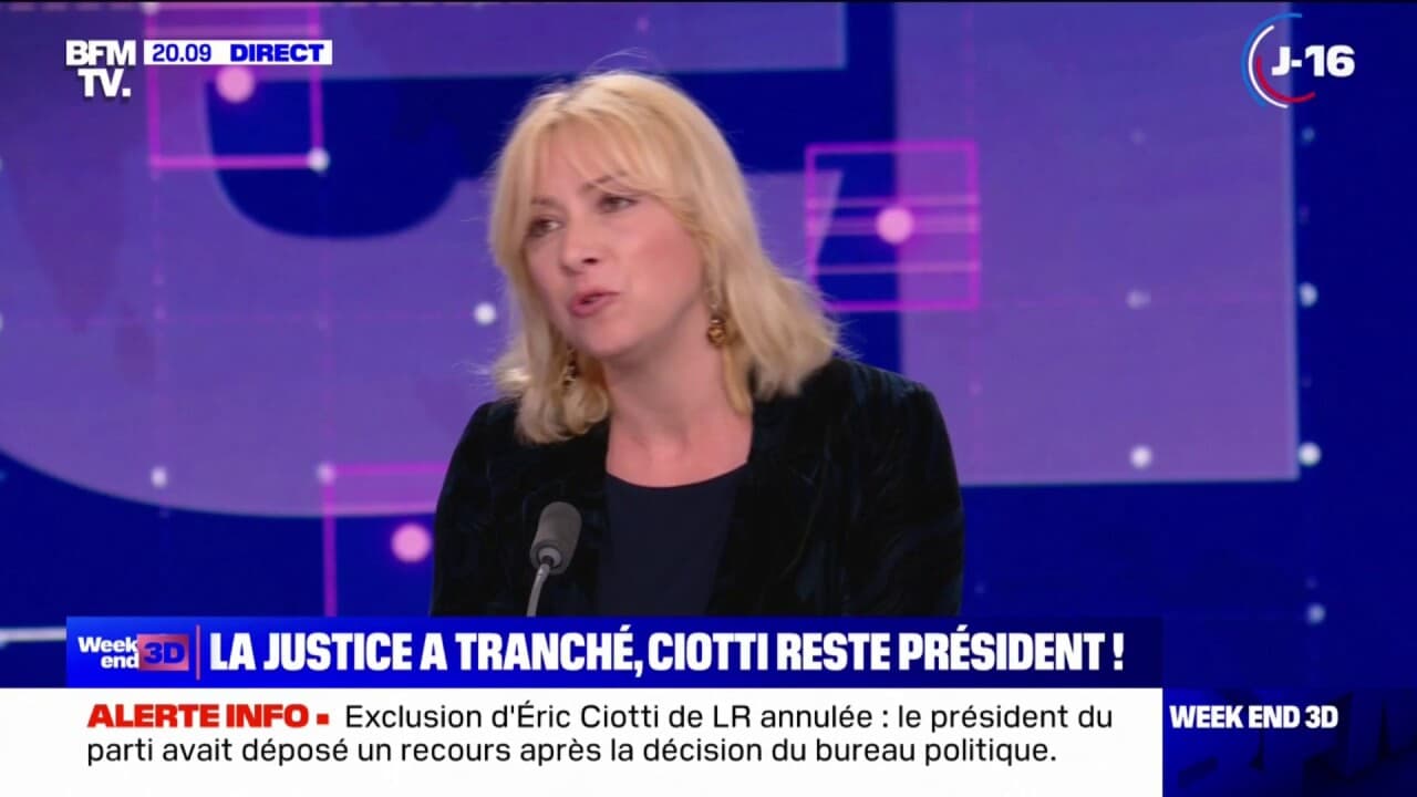 Florence Portelli sur l'invalidation de l'exclusion d'Éric Ciotti ...
