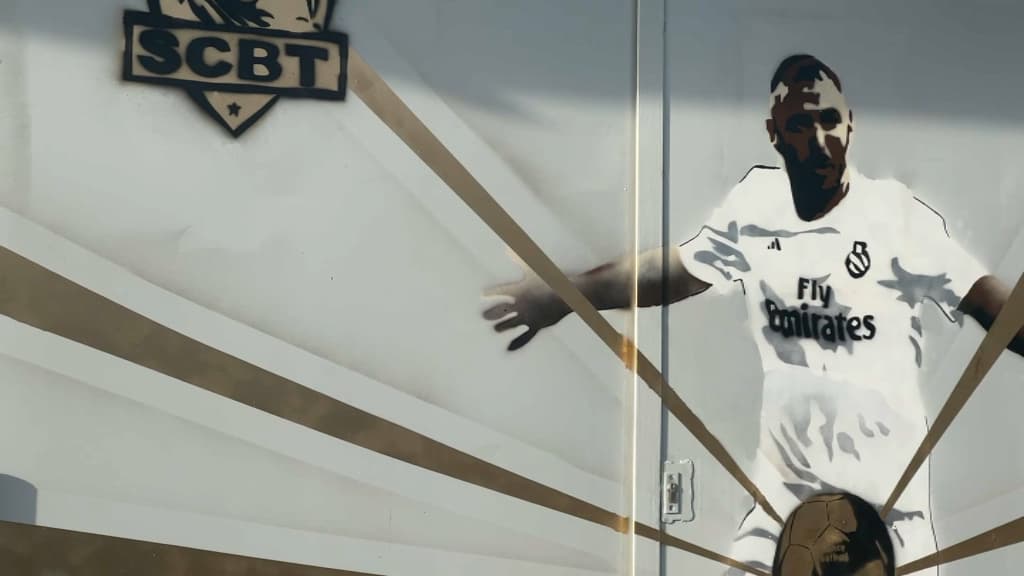 Ballon d'Or 2022: une fresque en l'honneur de Karim Benzema inaugurée ...