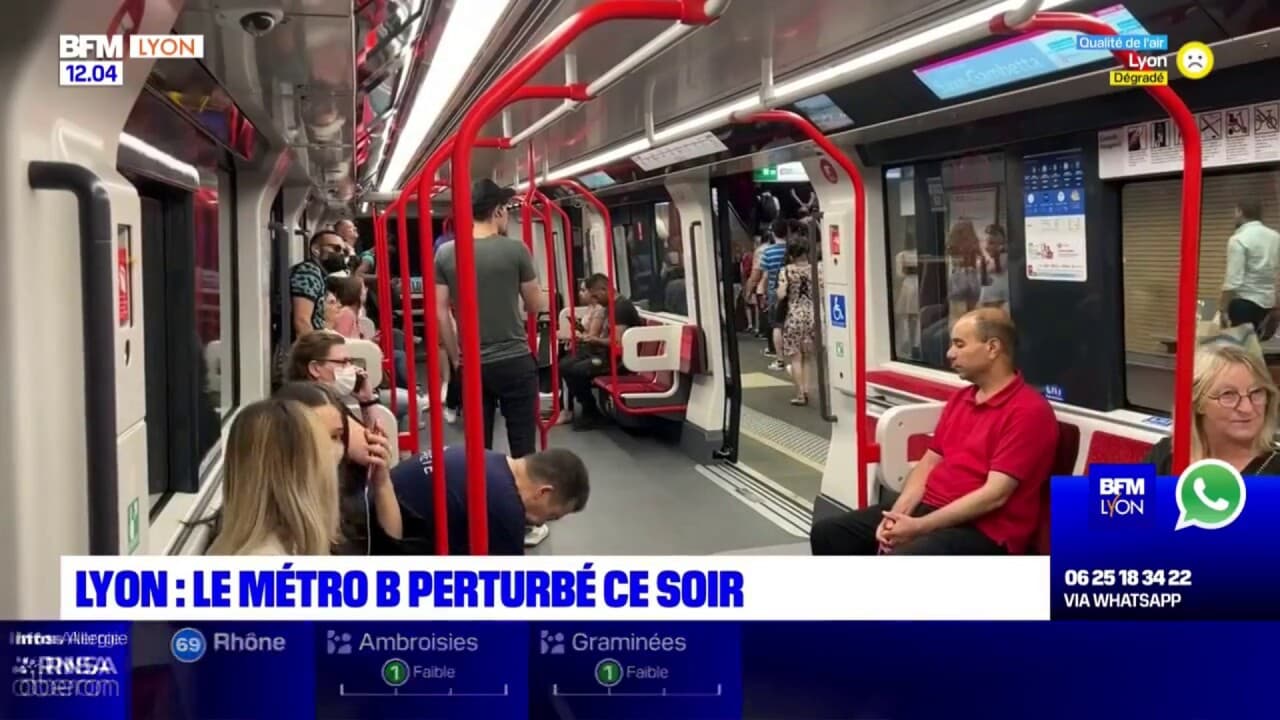 Lyon: le métro B perturbé ce lundi et mardi soir