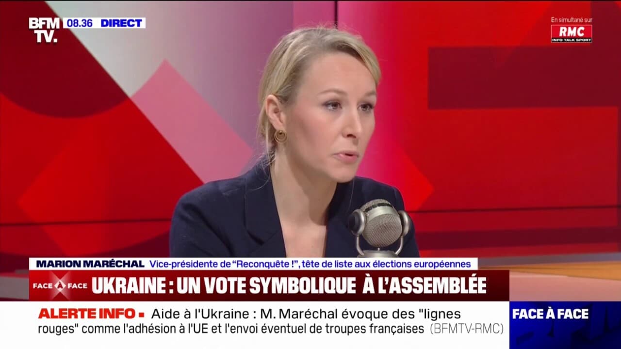Soutien à l'Ukraine: pour Marion Maréchal, Emmanuel Macron "se lance ...