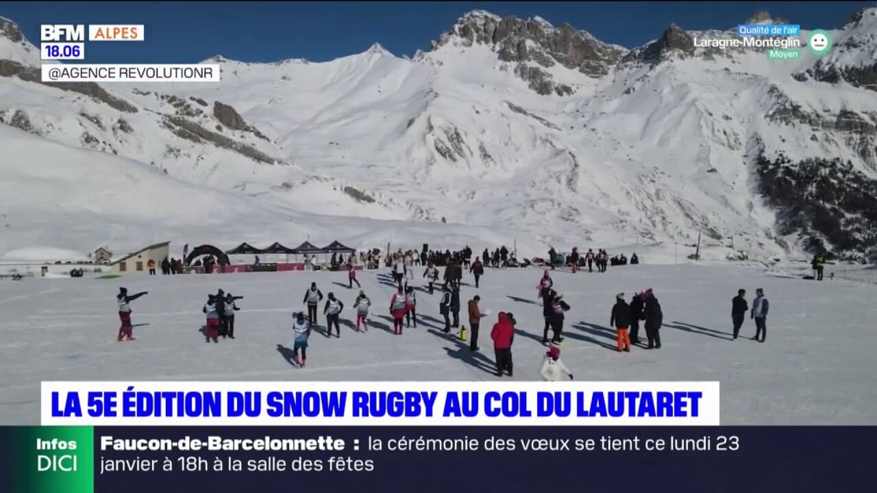 Hautes-Alpes: la 5e édition du Snow rugby s'est déroulé samedi au col ...