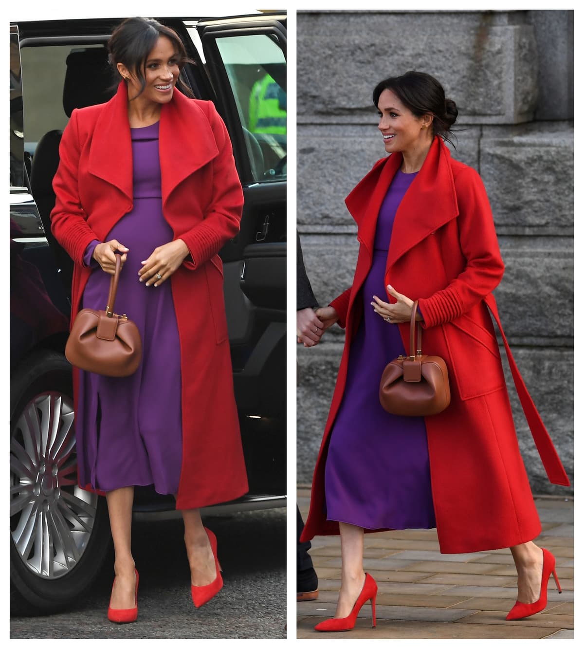 Le look à copier de la semaine: la robe violette de Meghan Markle