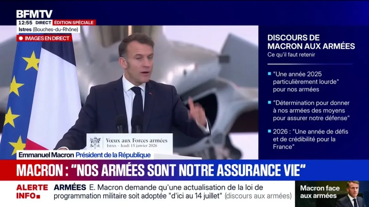 Emmanuel Macron dénonce "un discours qui parfois sème le doute, y ...