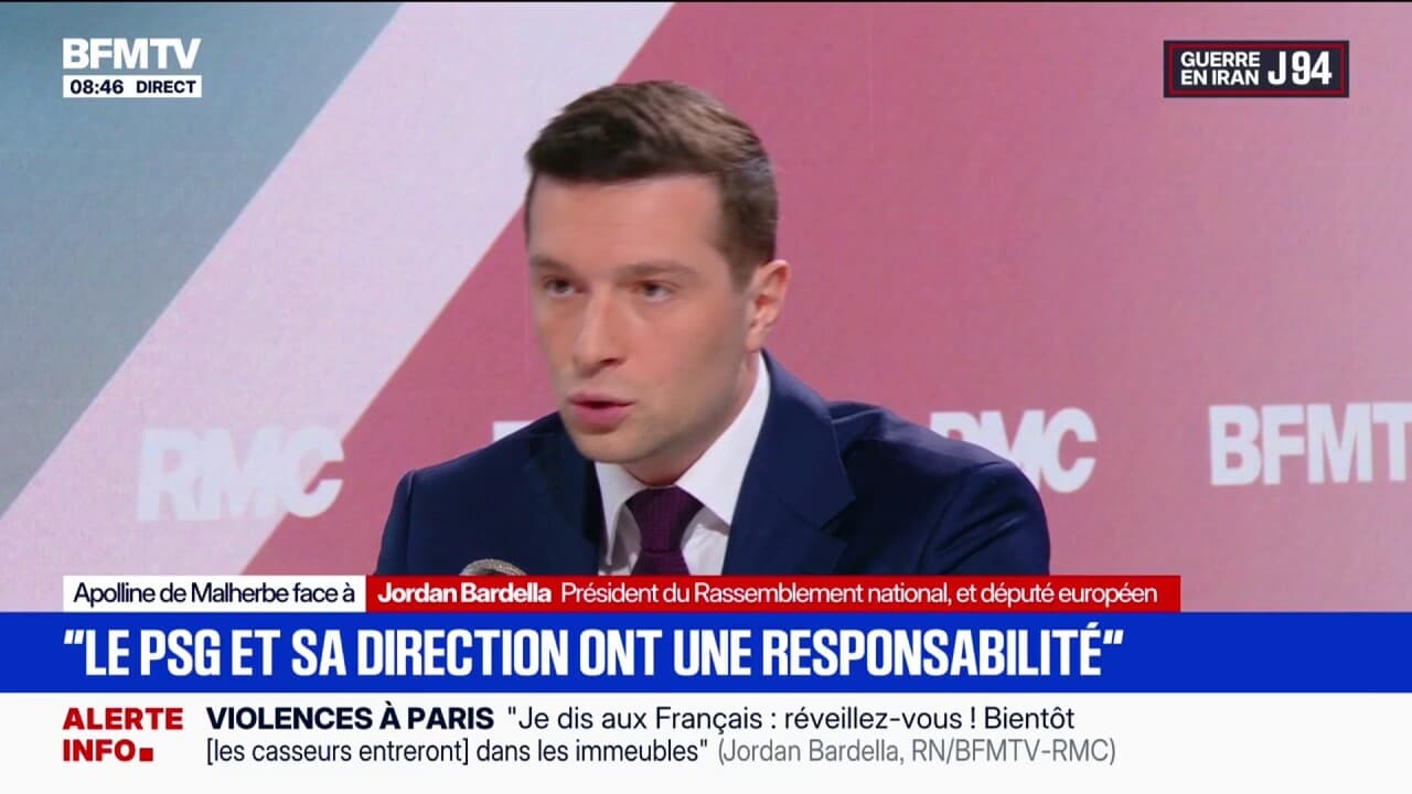 Débordements après le sacre du PSG: pour Jordan Bardella, “il faut ...