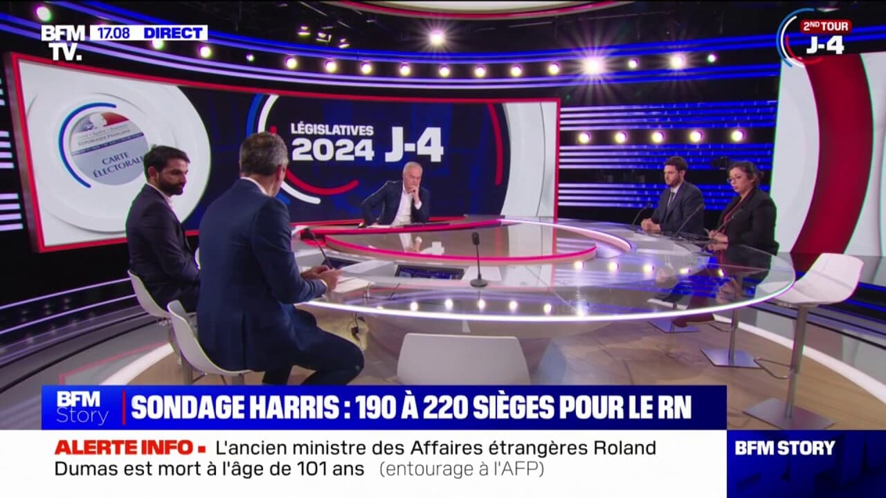 Législatives: le premier sondage Harris, après les désistements, place ...