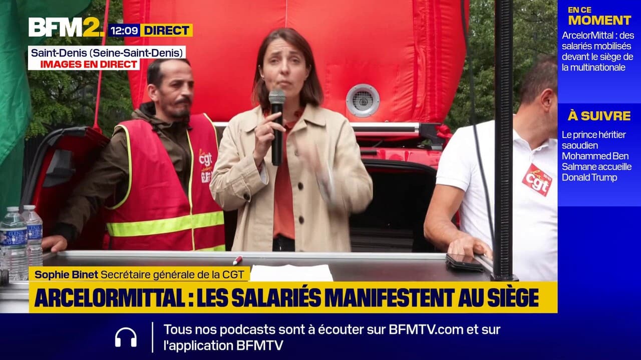 "Le seul moyen de sauver notre acier": Sophie Binet (CGT) réclame la nationalisation d'ArcelorMittal