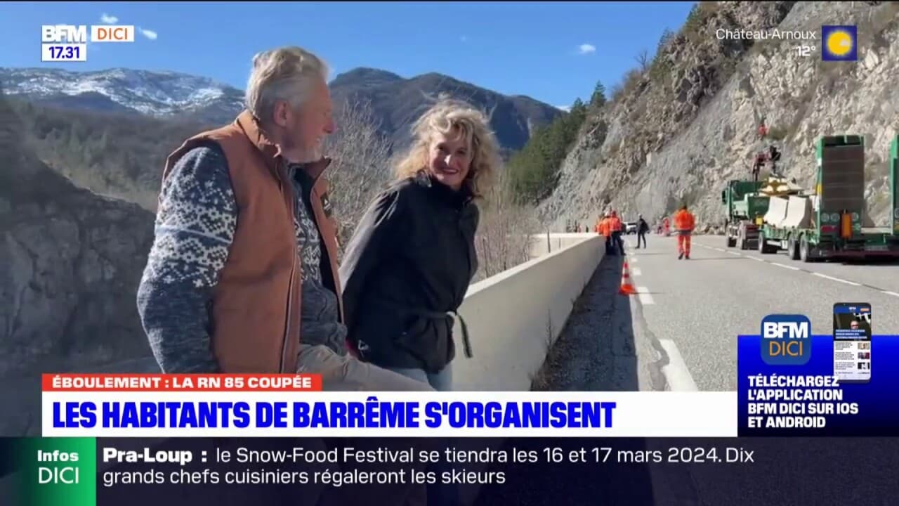 RN85 coupée dans les Alpes-de-Haute-Provence: les habitants de Barrême ...