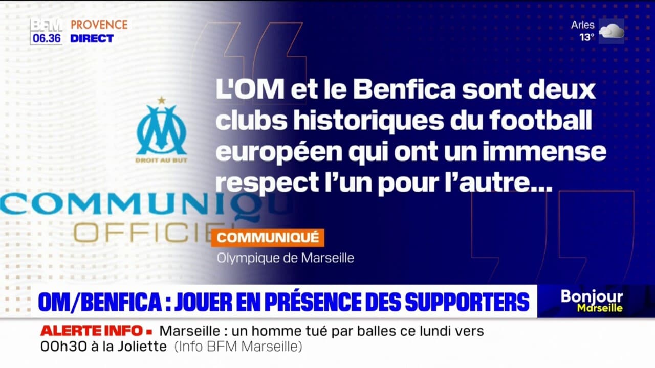 Marseille: l'OM et Benfica appellent à jouer les quarts de C3 en ...