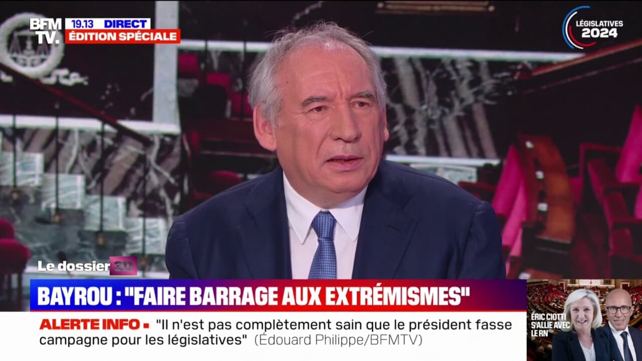 François Bayrou (Modem): "La situation imposera une pratique de ...