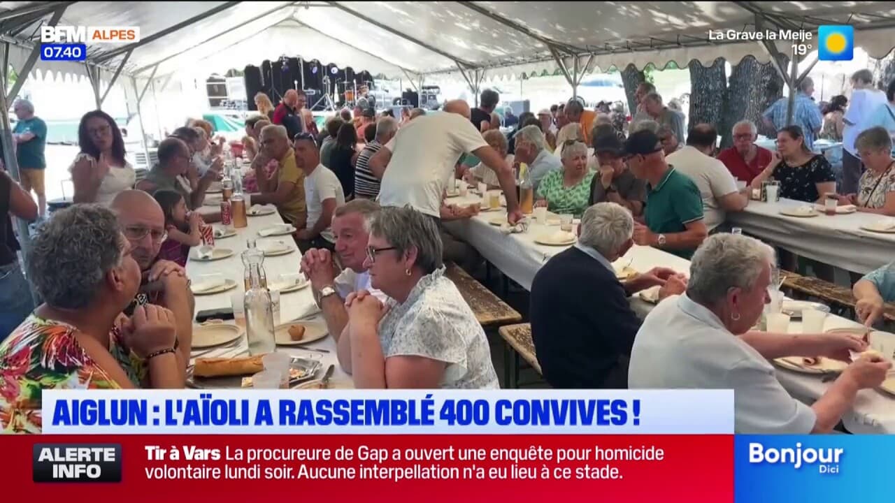 400 convives autour d'un aïoli géant : Aiglun célèbre la Pentecôte en ...