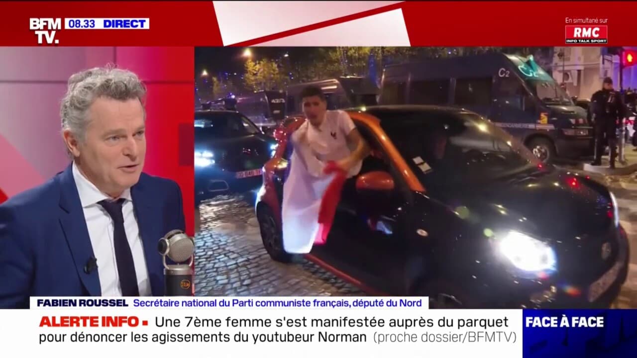 Roussel : "On a regardé le match au siège du parti"