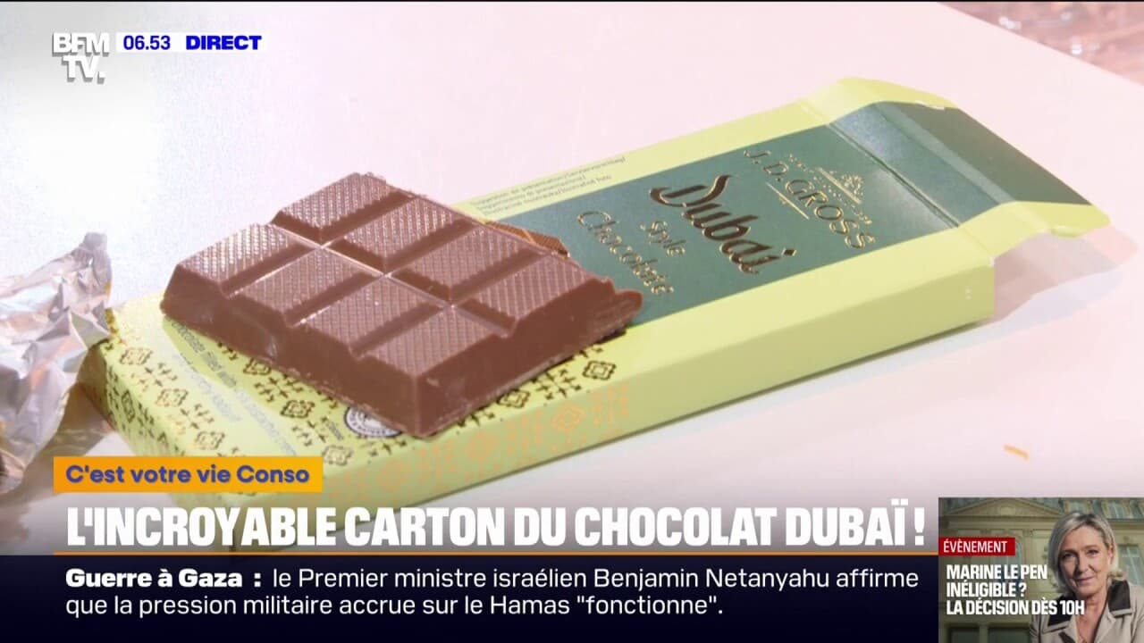 Le chocolat Dubaï, un chocolat au lait fourré à la pistache, suscite l ...