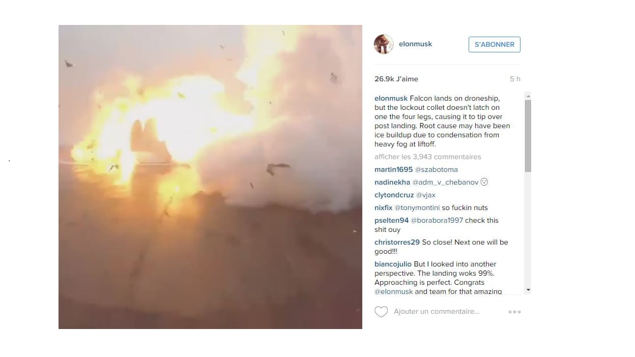 Vidéo : l’impressionnante explosion de la fusée Falcon 9 de SpaceX