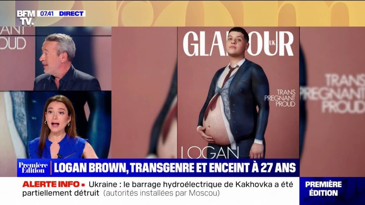 Logan Brown, transgenre et enceint à 27 ans, en Une d'un magazine ...