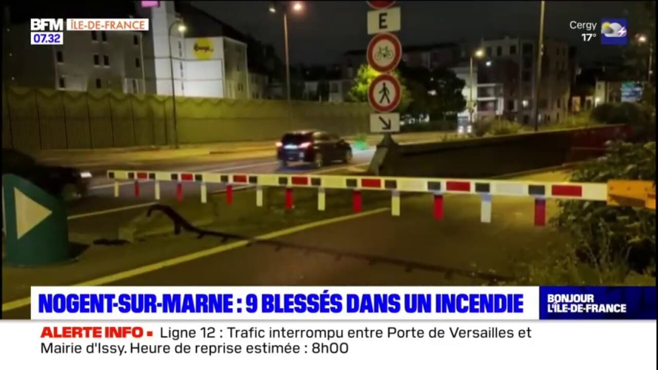 Nogent-sur-Marne: neuf blessés dans un incendie
