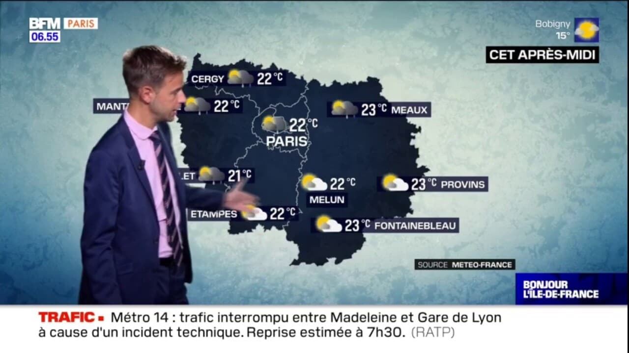Météo Paris-Île-de-France: un ciel encore chargé ce mercredi, 22°C à Paris