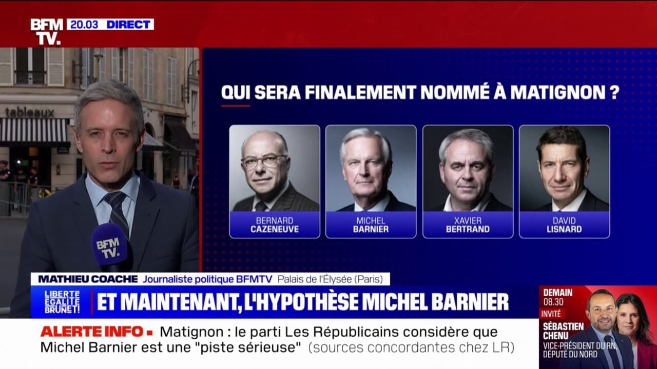 Michel Barnier, nouvelle hypothèse pour Matignon? Michel Barnier, nouvelle hypothèse pour Matignon?